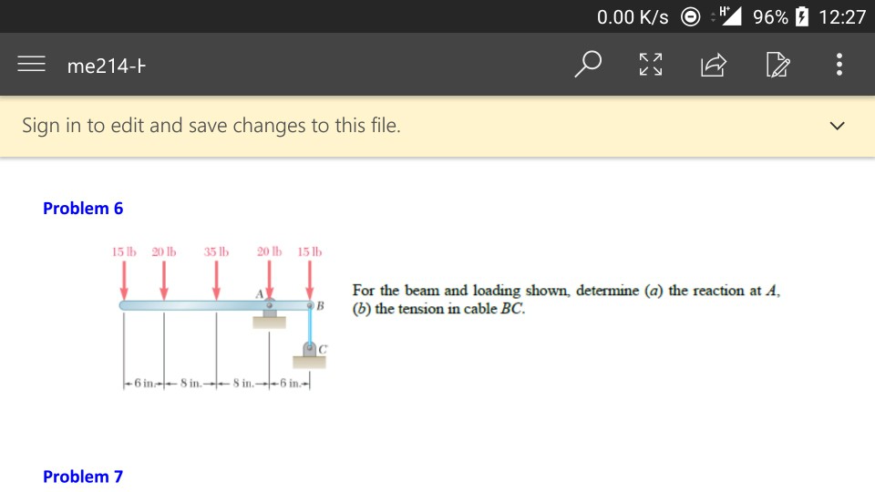 Solved 0.00 K/s (0-96% a 12:27 me214- Sign in to edit and | Chegg.com