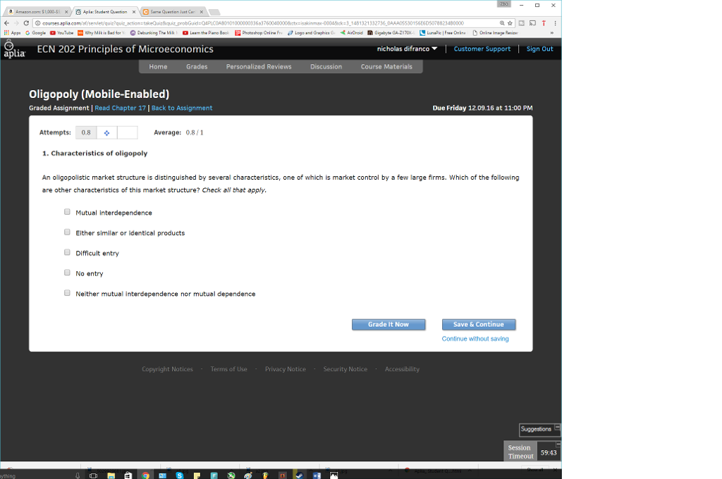 Solved Characteristics of oligopoly An oligopolistic market | Chegg.com