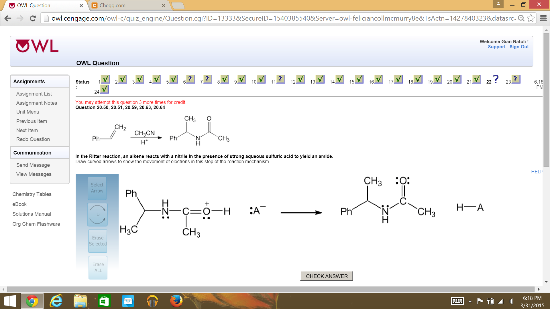 Solved The Ritter Reaction | Chegg.com