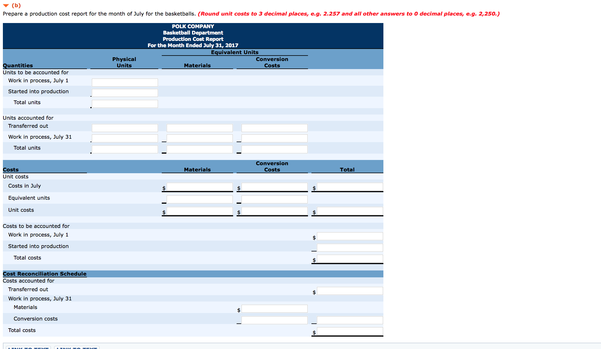 Solved Prepare A Production Cost Report For The Month Of Chegg solved-prepare-a-production-cost-report-for-the-month-of-chegg