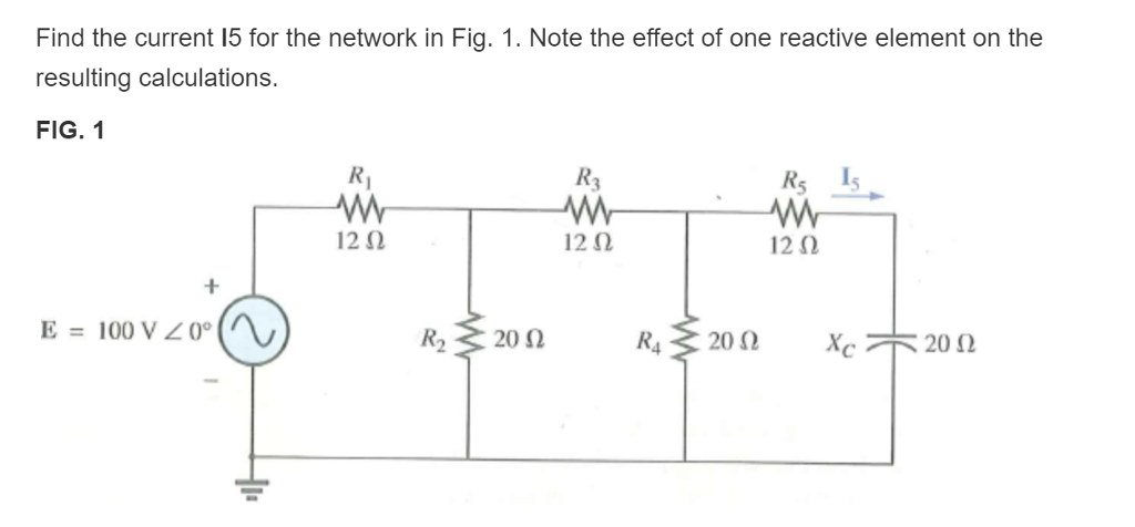Solved Find the current 15 for the network in Fig. 1. Note | Chegg.com
