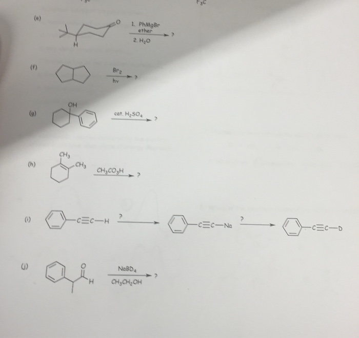 Solved Ochem reactions help | Chegg.com