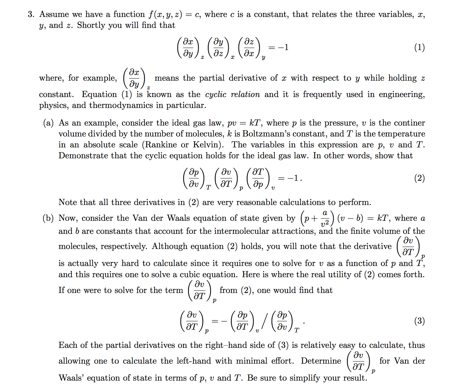 Solved Assume we have a function f(x,y,z) = c, where c is a | Chegg.com