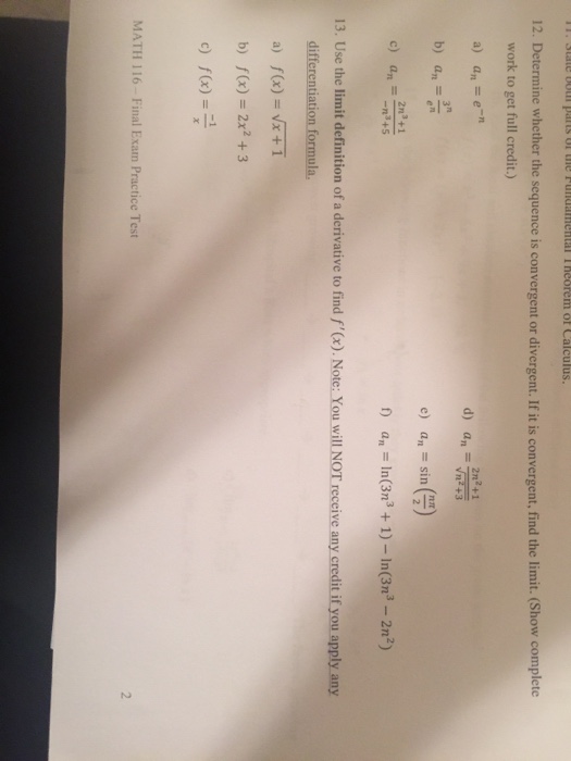Solved Determine whether the sequence is convergent or | Chegg.com