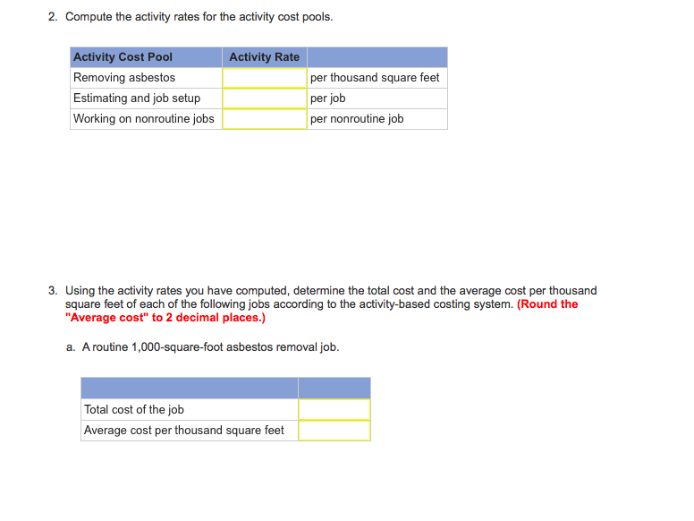 Solved Problem 7-18 Activity-Based Costing and Bidding on | Chegg.com