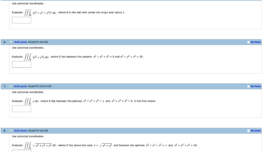 Solved Use Spherical Coordinates Evaluate x2 Y2 Z2 2 Chegg