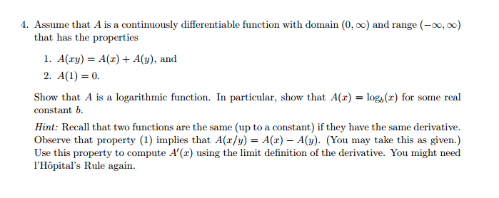Solved Assume That A Is A Continuously Differentiable