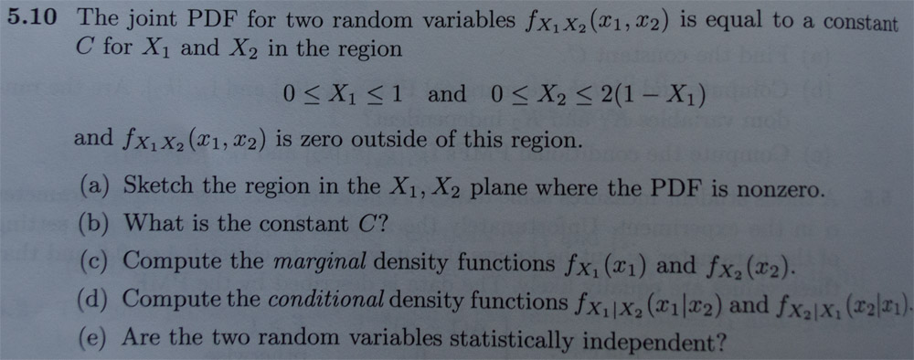 Solved The joint PDF for two random variables fx1X2(x1,x2) | Chegg.com