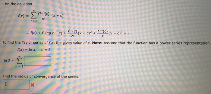Solved Use the equation f(x) Sigma_n = 0^infinity | Chegg.com