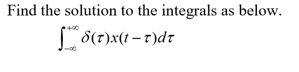 Find the solution to the integrals as below. | Chegg.com