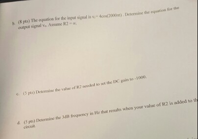 Solved 4. Consider the inverting integrator circuit below. 7 | Chegg.com