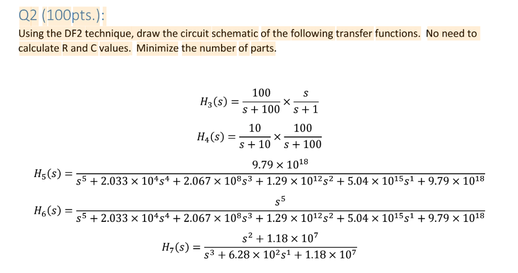 Solved 02 (100pts.): Using the DF2 technique, draw the | Chegg.com
