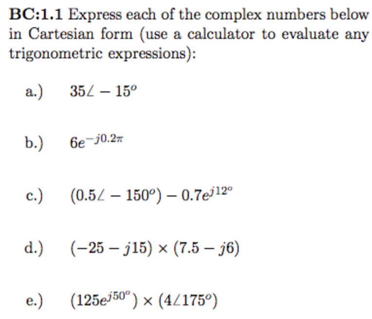 Solved Express each of the complex numbers below in | Chegg.com