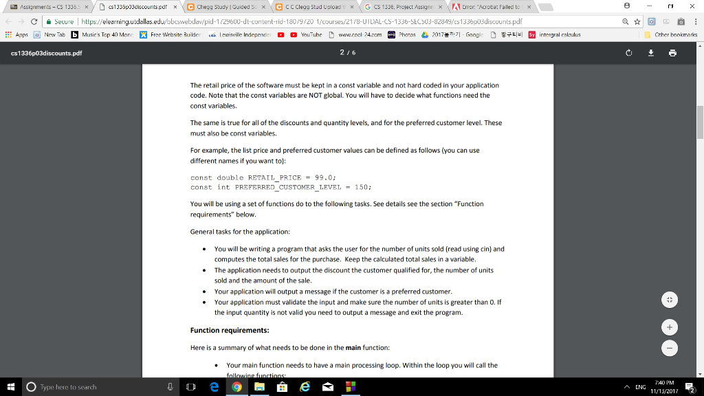 Solved Using C++ Part 1: Creating the application A | Chegg.com