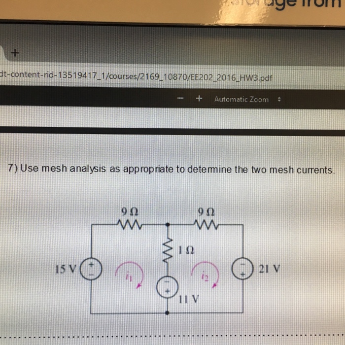 Solved Use mesh analysis as appropriate to determine the two | Chegg.com