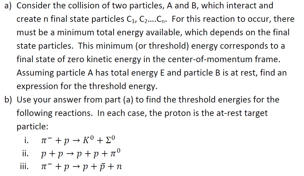 Solved Consider the collision of two particles, A and B, | Chegg.com