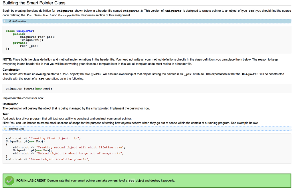 @file Foo.h * * @brief Defines a | Chegg.com