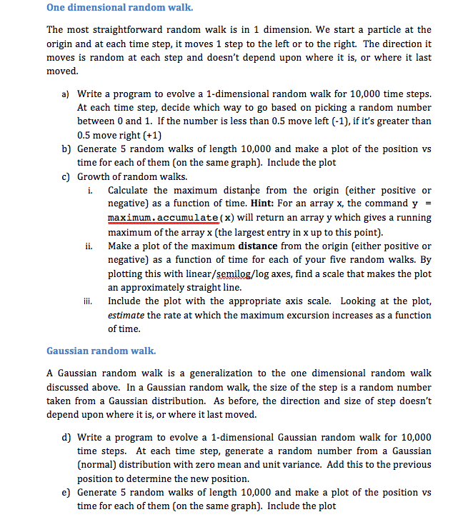 One dimensional random walk. The most straightforward | Chegg.com