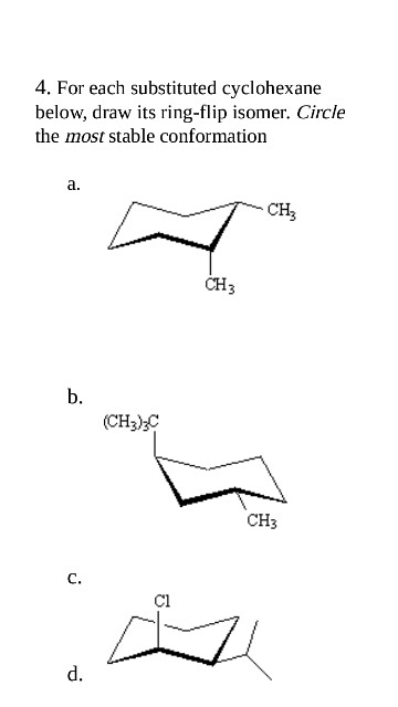 Solved For each substituted cyclohexane below, draw its | Chegg.com