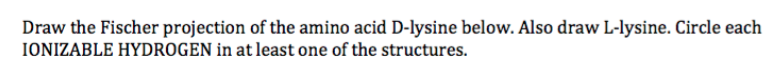 Solved Draw the Fischer projection of the amino acid | Chegg.com
