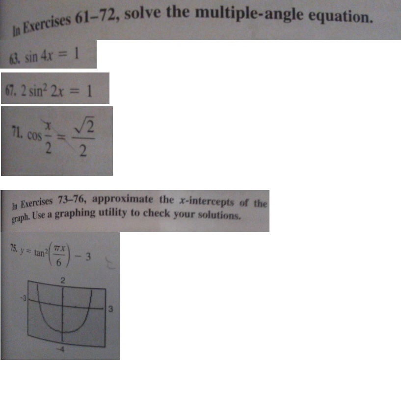 Solved In Exercises 61-72, solve the multiple-angle | Chegg.com