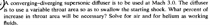 A converging-diverging supersonic diffuser is to be | Chegg.com