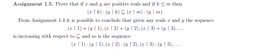 Assignment 1.11. Using the remark following | Chegg.com