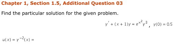 Solved Find the particular solution for the given problem. | Chegg.com