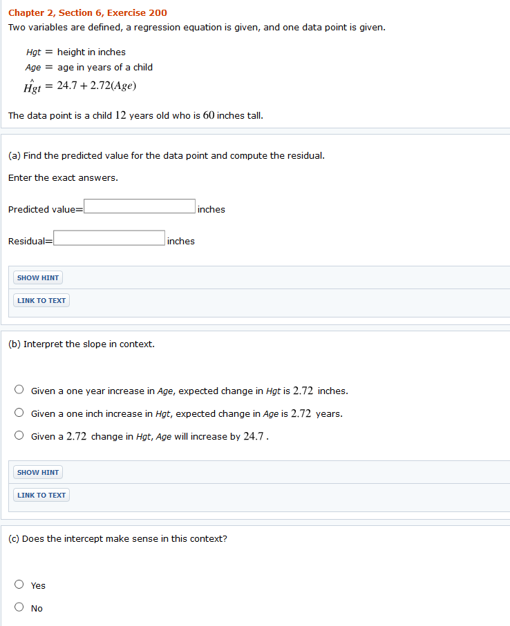 Solved Chapter 2, Section 6, Exercise 200 Two variables are | Chegg.com