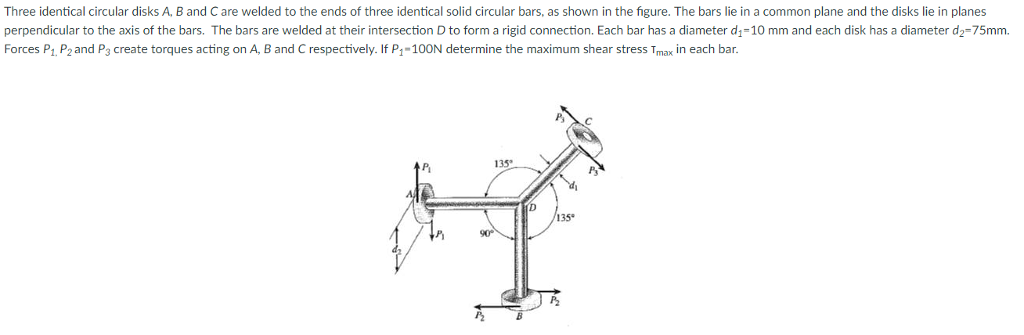 Solved Three identical circular disks A, B and C are welded | Chegg.com