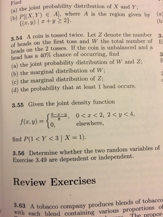 Solved Find the joint probability distribution of X and Y | Chegg.com