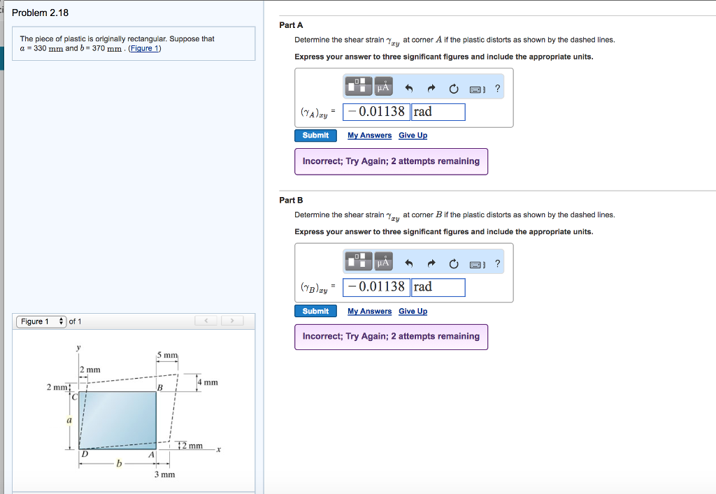 Solved The piece of plastic is originally rectangular. | Chegg.com