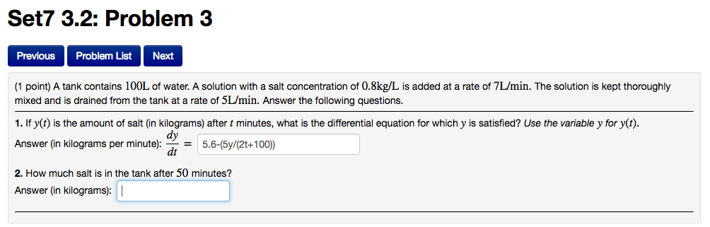 Solved Set7 3.2: Problem 3 Previous Problem List Next (1 | Chegg.com