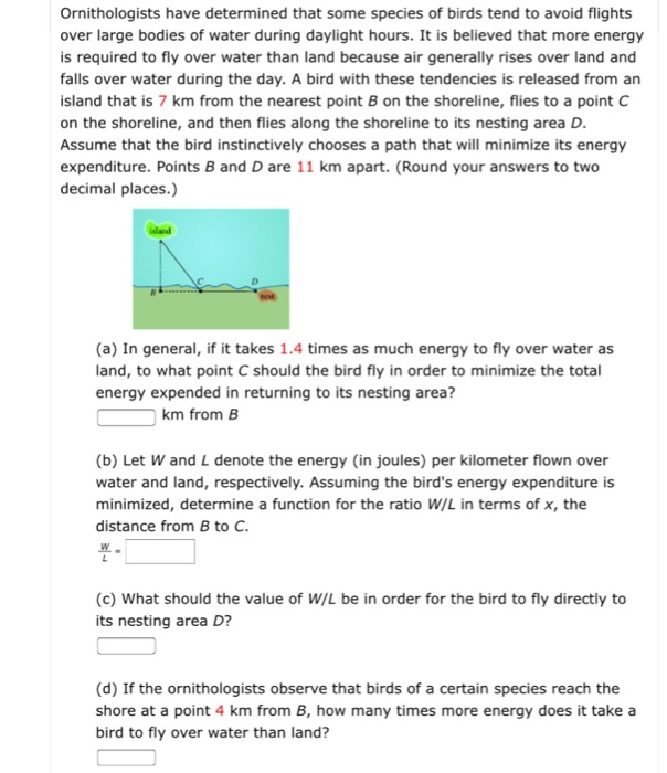 Solved Ornithologists have determined that some species of | Chegg.com