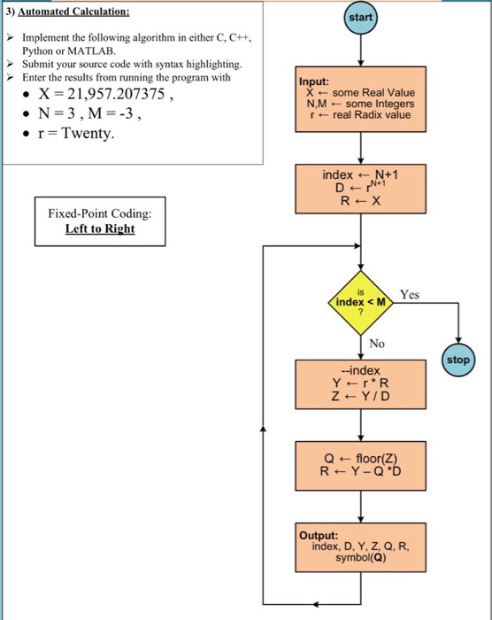 Solved Implement the following algotrithm in either | Chegg.com