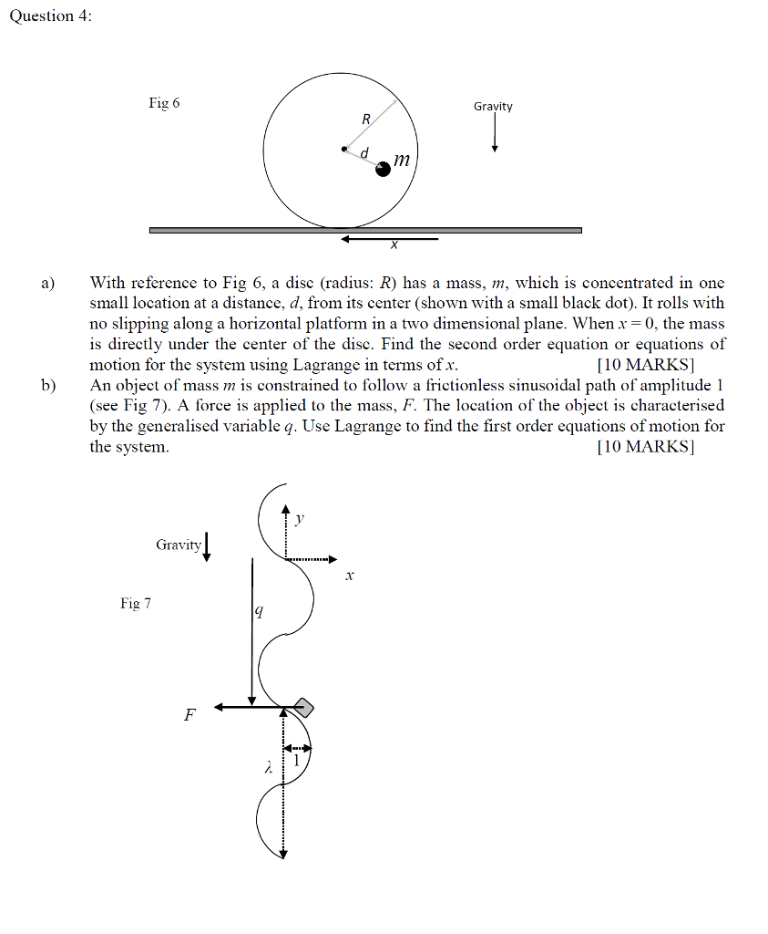 Solved a) With reference to Fig 6, a disc (radius: R) has | Chegg.com