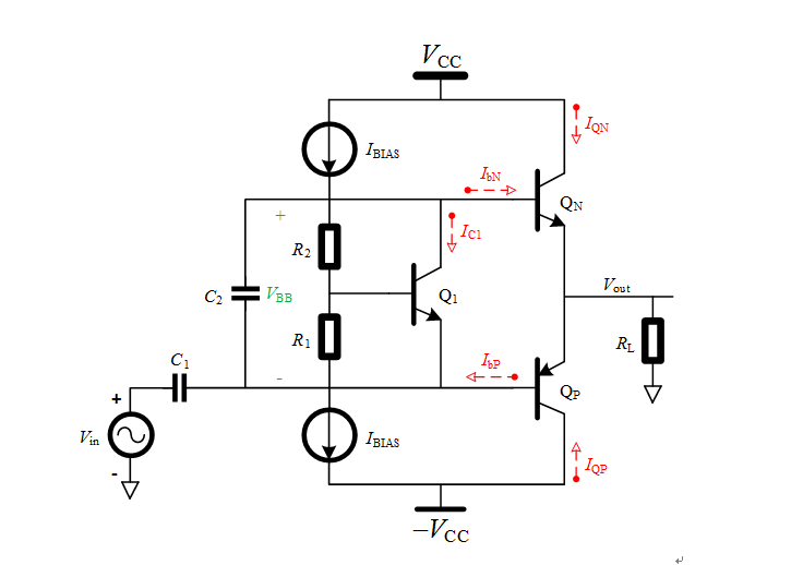 Solved 1.A Class AB push-pull amplifier using complimentary | Chegg.com