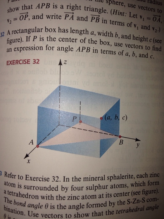 Solved A rectangular box has length a, width b, and height c | Chegg.com