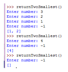 Solved Implement the function printTwoSmallest0 that inputs | Chegg.com