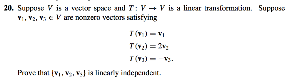 Solved Suppose V Is A Vector Space And T V V Is A Linear