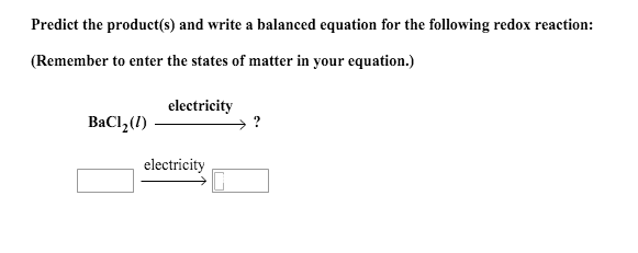 Solved Predict the product(s) and write a balanced equation | Chegg.com