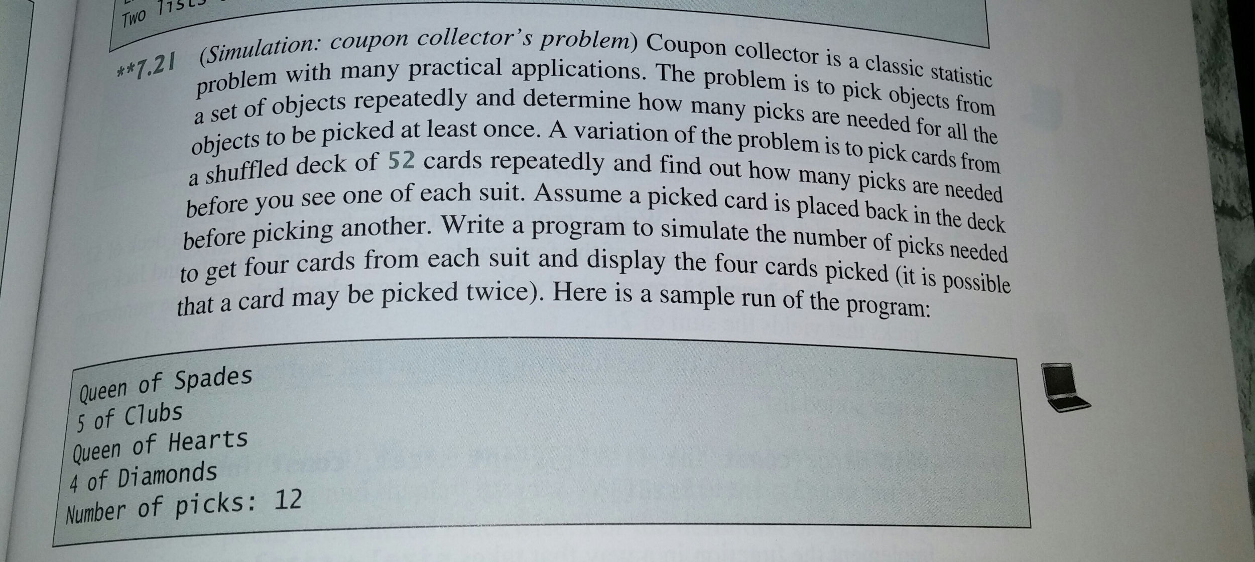 Solved (Simulation: coupon collectors problem) Coupon | Chegg.com