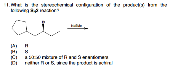 Solved What is the stereochemical configuration of the | Chegg.com
