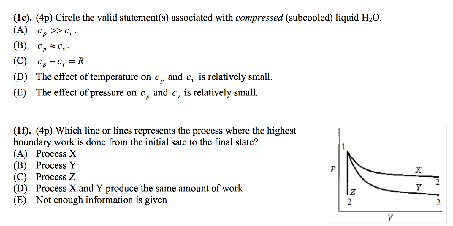 Solved Circle the valid statement(s) associated with | Chegg.com