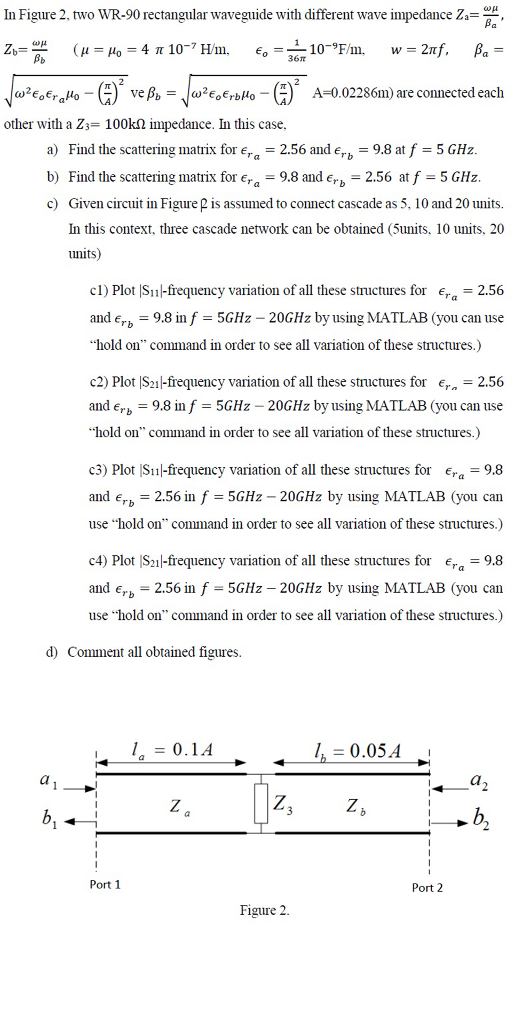 In Figure 2, two WR-90 rectangular waveguide with | Chegg.com