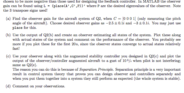 Finding the state of a system from its output (under | Chegg.com