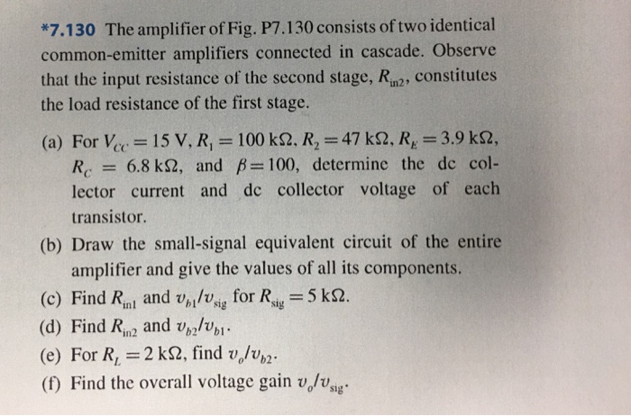 Solved 7 30 For The Nmos Amplifier In Fig P7 30 Repla - vrogue.co Solved 7 30 For The Nmos Amplifier In Fig P7 30 Repla - vrogue.co