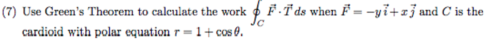Solved Use Green's Theorem to calculate the work line | Chegg.com