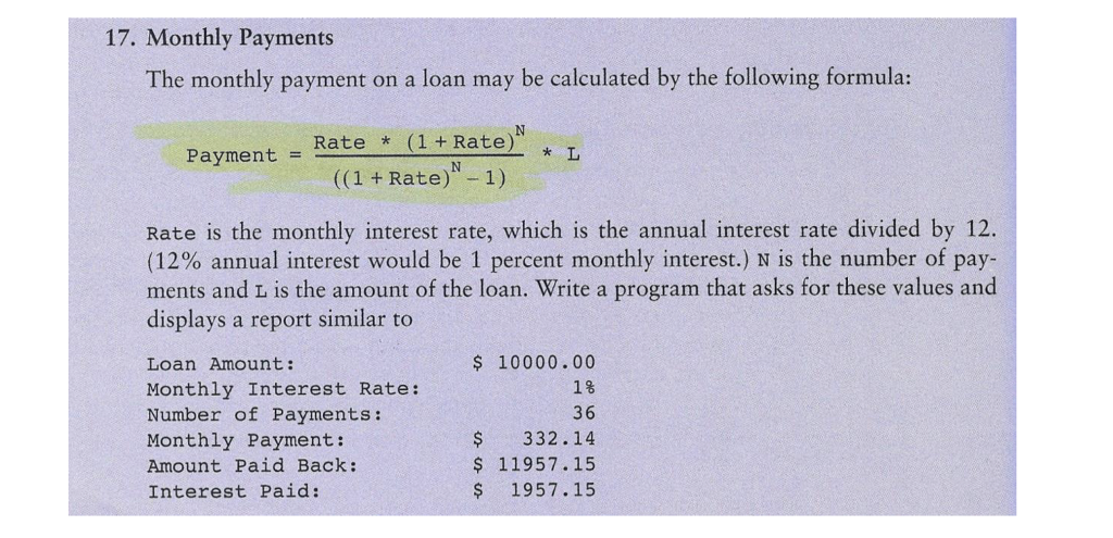 Solved Program #2-Mortgage Calculation For a more complex | Chegg.com