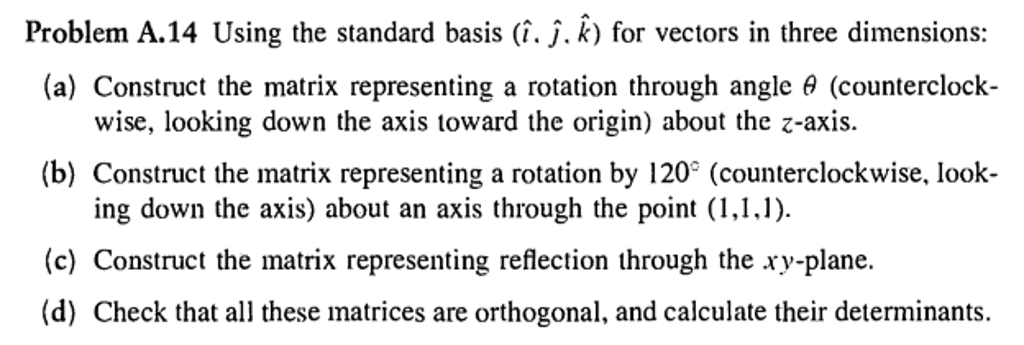 Solved Using the standard basis (hat i, hat j. hat k) for | Chegg.com